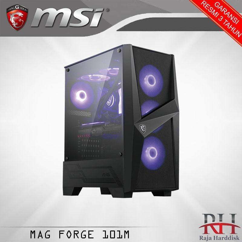 Jual Casing MSI MAG Forge 101M With 4 Fan ARGB Casing Gaming MSI Forge Di Seller Raja Harddisk