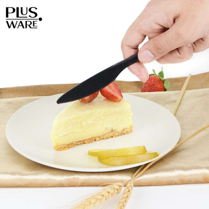 Jual Plusware Pisau Makan Plastik Hitam Putih (24pcs) Di Seller Auto99 ...