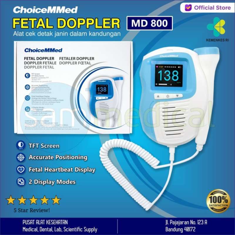 Jual Choicemmed Fetal Doppler Alat Deteksi Detak Jantung Janin Md 800 Di Seller Sam Medical ...