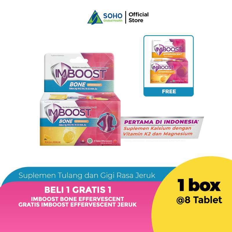 Jual Imboost Bone Effervescent GRATIS Imboost Effervescent Jeruk Tube ...