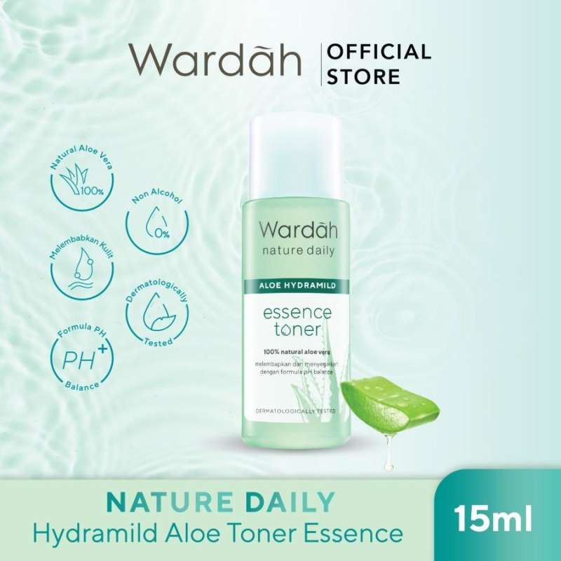 Promo Wardah Nature Daily Aloe Hydramild Essence Toner Diskon 19% Di ...