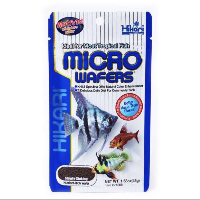 Jual pelet micro wafer ikan tropis kecil slow sinking tenggelam hikari ...