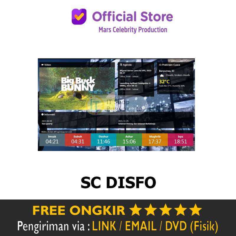 Jual Source Code Aplikasi Web Display Informasi Disfo Dengan
