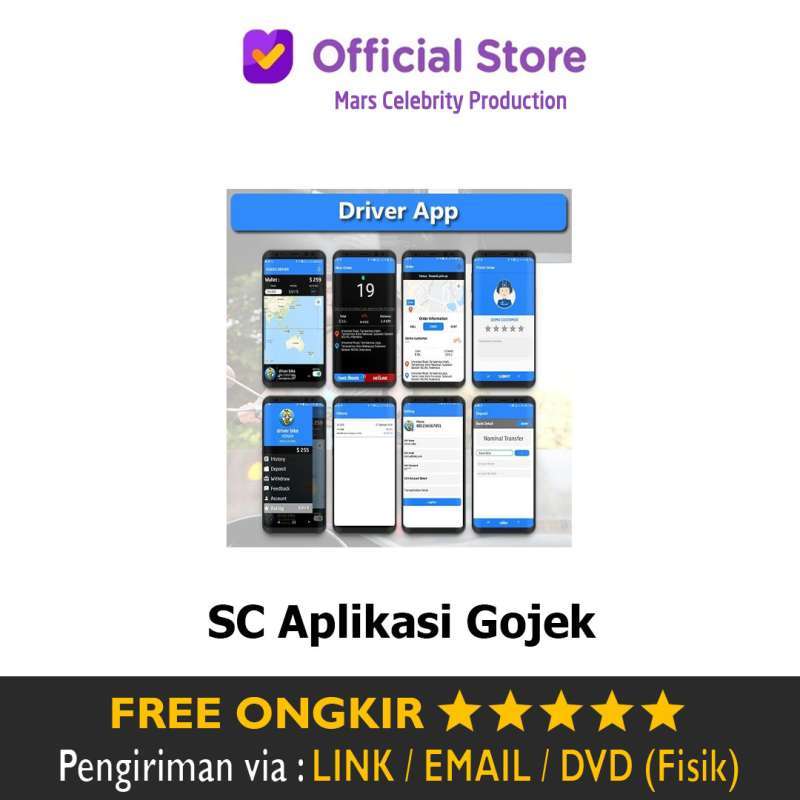 Jual Source Code Aplikasi Mirip Gojek Go-Jek Android Grab Premium Lifetime Website Admin Panel ...