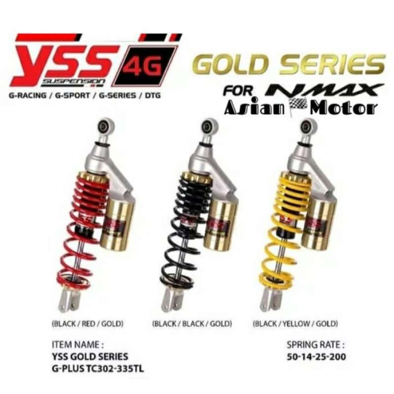 Jual Shockbreaker YSS Yamaha Nmax Tabung Gold Series G-Plus 335mm Original di Seller ...