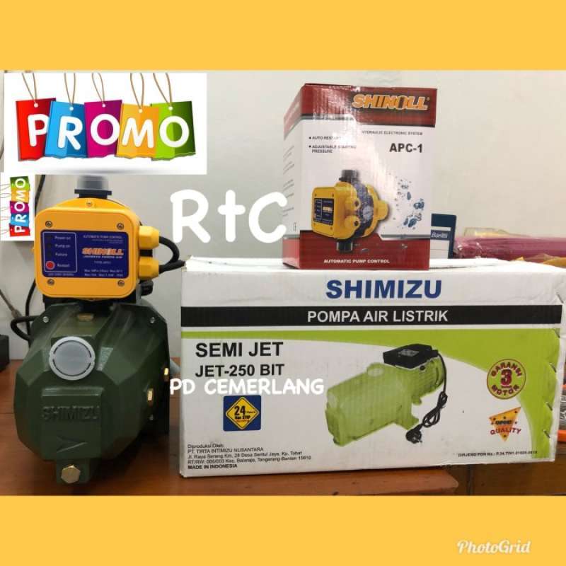 Promo Pompa Dorong Shimizu 250 Watt Booster Pump 250 Watt Kapasitas ...