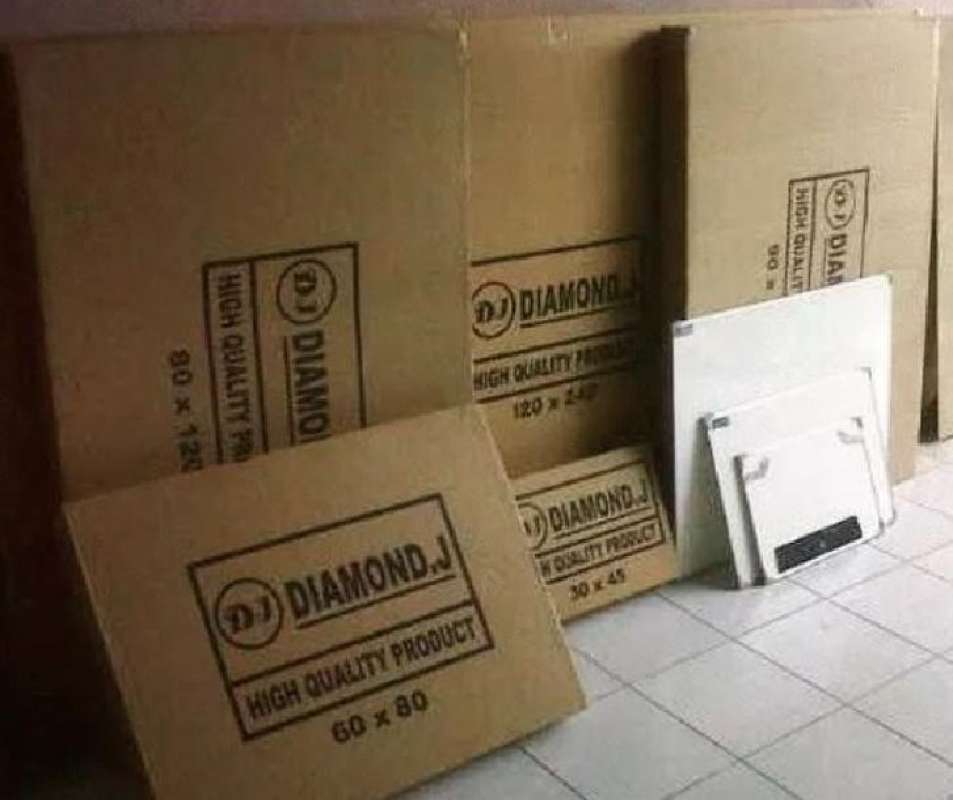 Jual PAPAN WHITE BOARD DIAMOND PUTIH PUTIH UK.90x120 di Seller Aneka ...