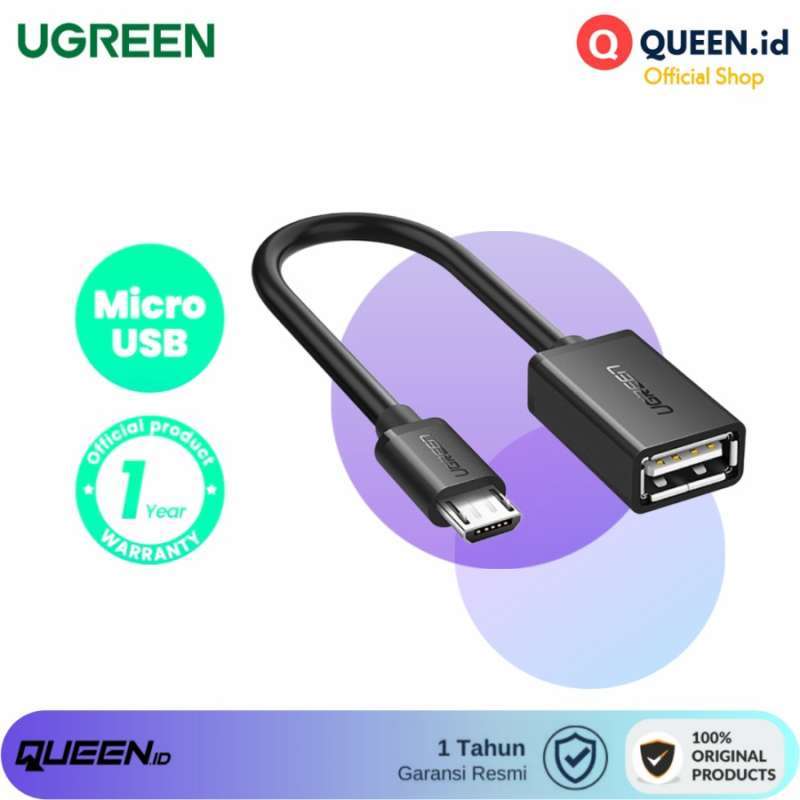 Jual UGREEN Kabel Adapter Converter OTG Micro USB Cable - 10396 di Seller QUEEN id - Dadap-2 ...