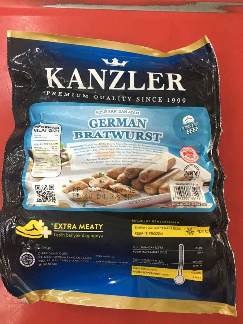 Jual Kanzler sosis sapi dan ayam german bratwurst 360 di Seller ...