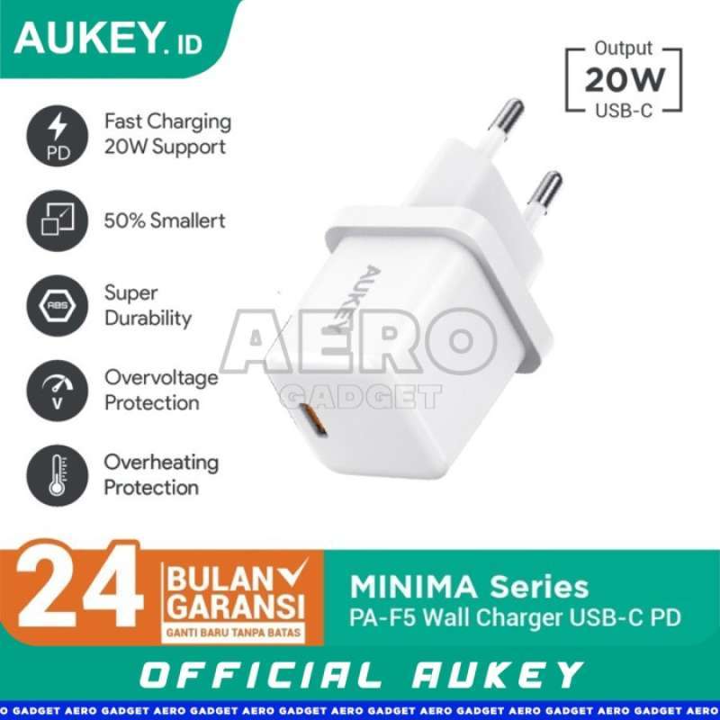 Jual AUKEY Adaptor Kepala Charger USB C Minima PA-F5 Fast Charging PD ... Jual AUKEY Adaptor Kepala Charger USB C Minima PA-F5 Fast Charging PD ...