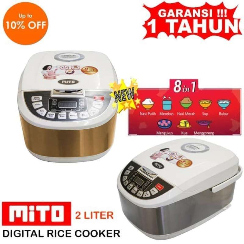 Promo Rice Cooker Digital 8in1 Kapasitas 2LITER Mito R5 di Seller ...