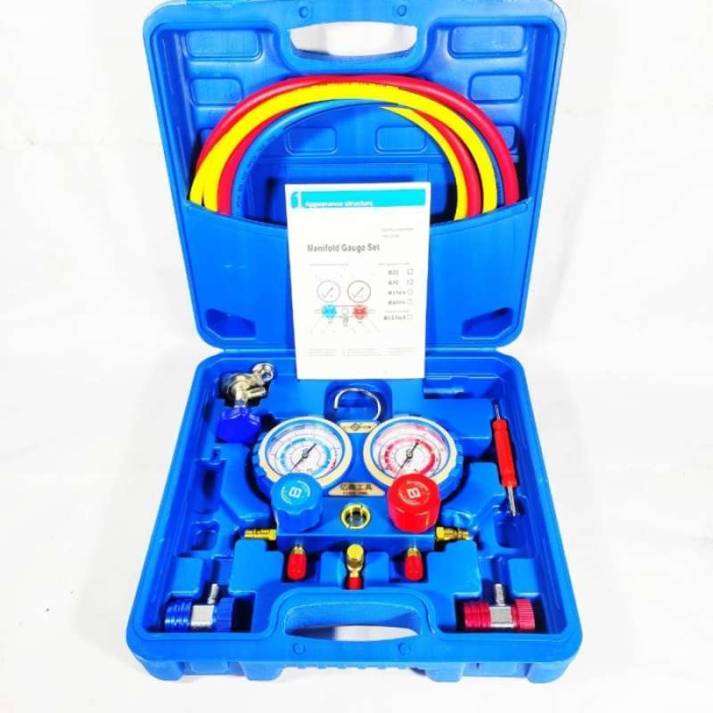 Jual Maxcool Meteran Manifold Isi Freon Ac Manifold Refrigerant Fullset ...