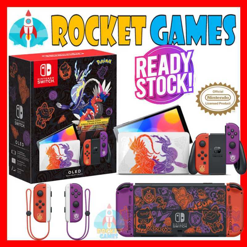 Promo Nintendo Switch Oled Console Pokemon Violet & Scarlet Limited ...