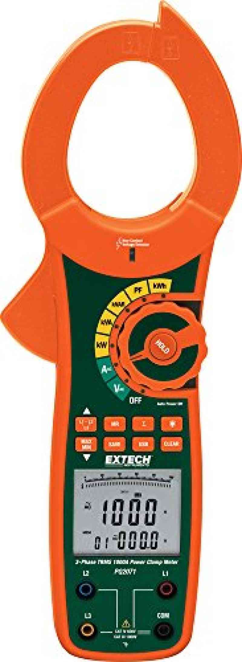 Jual Extech PQ2071 True RMS 1/3 Phase 1000A AC Power Clamp Meter di ...
