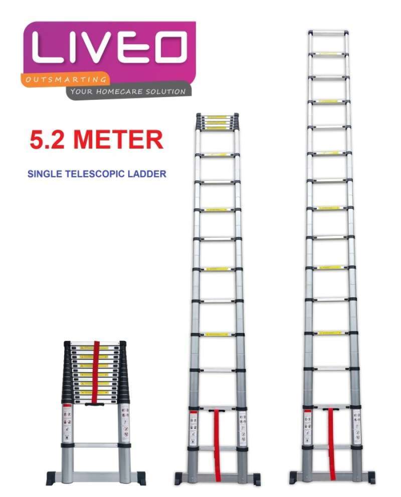 Promo Tangga Teleskopik 5 Meter Single, Tangga Telescopic Ladder 5 ...