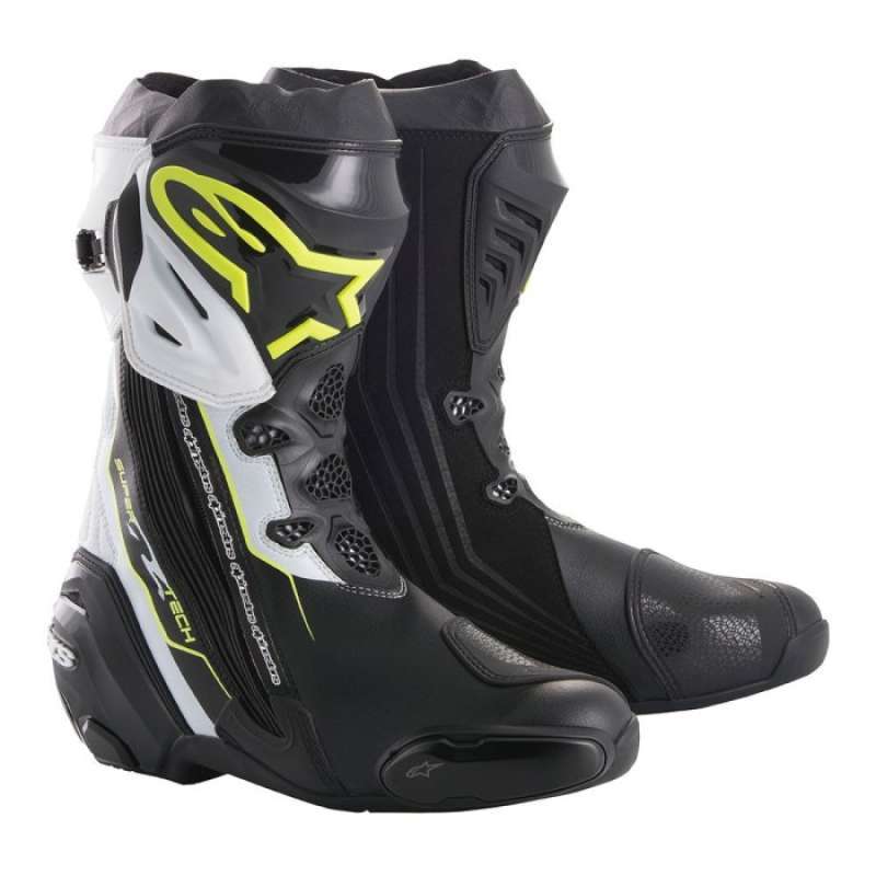 Promo SEPATU RACING [ALPINESTAR] SUPERTECH R / BLACK YELLOW FLUO WHITE ...