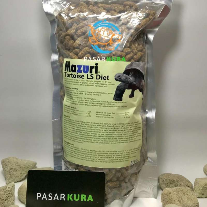 Jual Mazuri LS Diet 500gr Tortoise Kura Darat Pelet Mazuri Sulcata ...