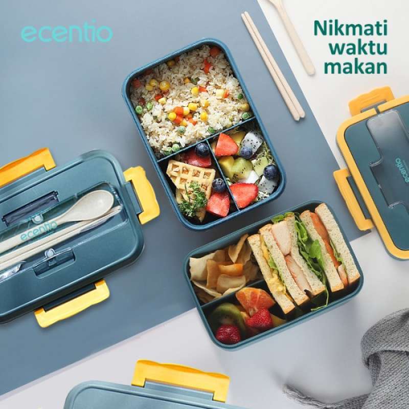 Jual ecentio lunch box anti tumpah 1L 3 grid anti tumpah kotak makanan ... Jual ecentio lunch box anti tumpah 1L 3 grid anti tumpah kotak makanan ...