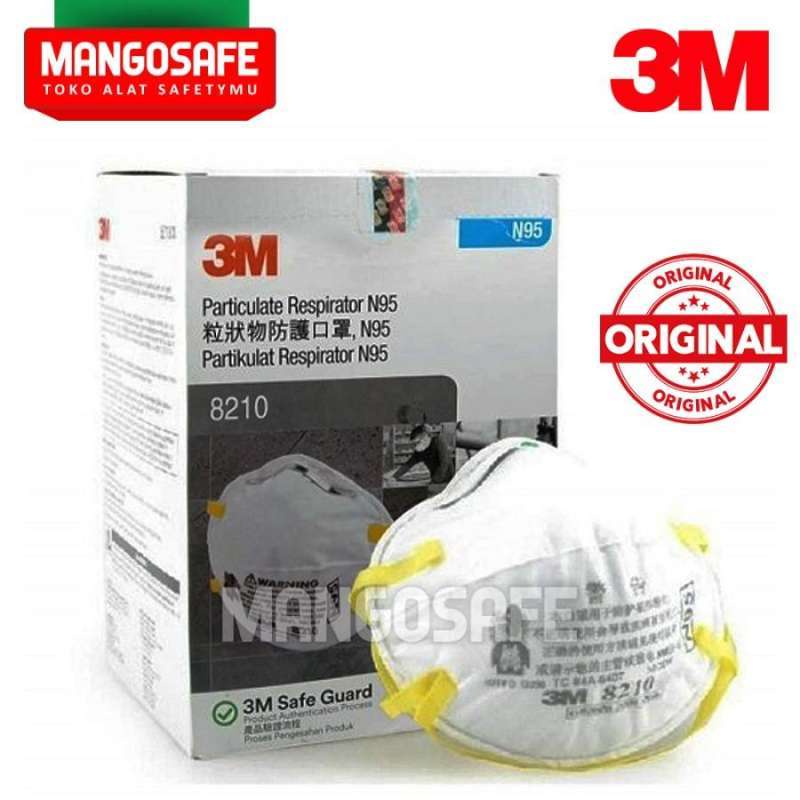 Jual 3M 8210 N95 Particulate Respirator Safety Masker Debu Asap Polusi di Seller mangosafe ...