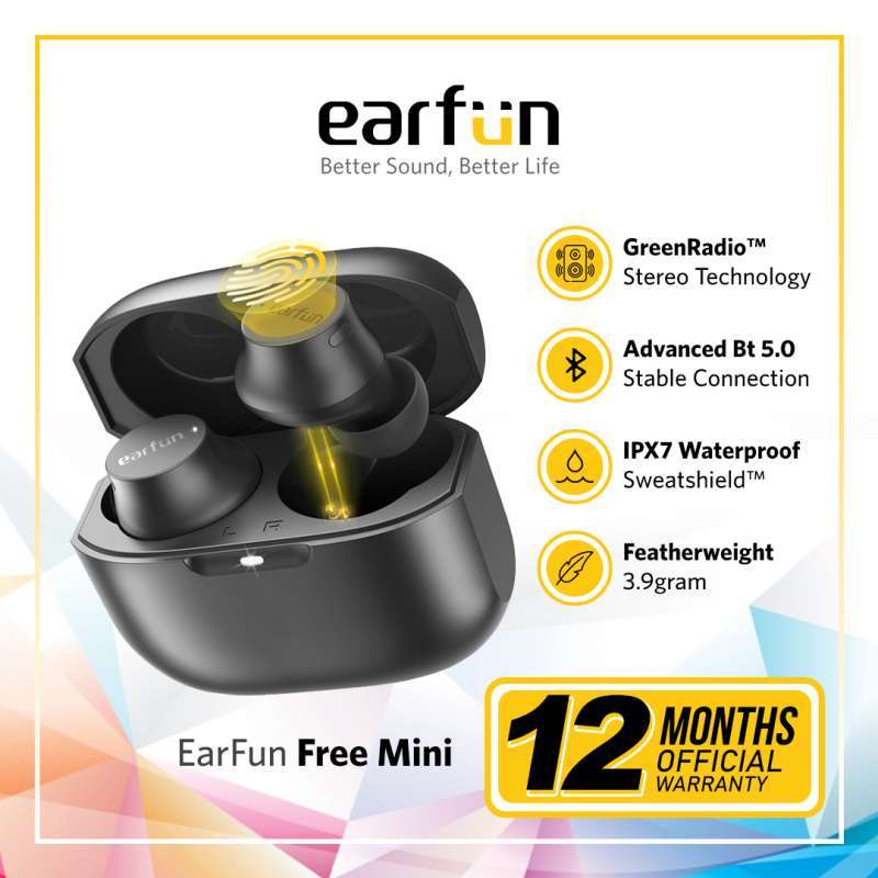 Promo Earfun Free Mini True Wireless Earbuds - Tws Mini Buds Super Bass ...
