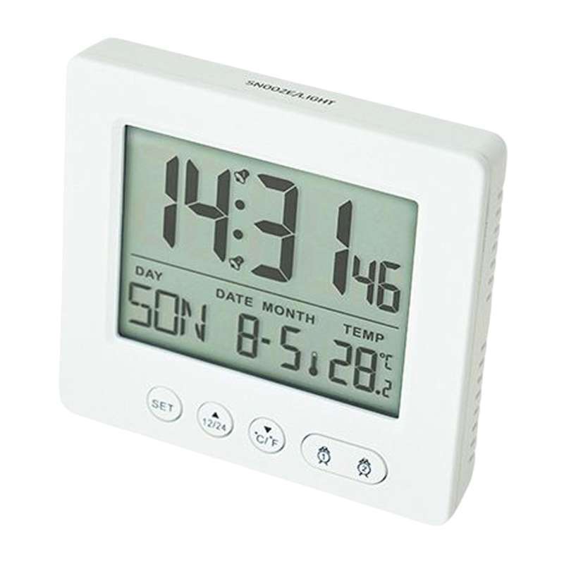 Jual Digital Clock LCD Time Week Date Temperature Display for Living ...