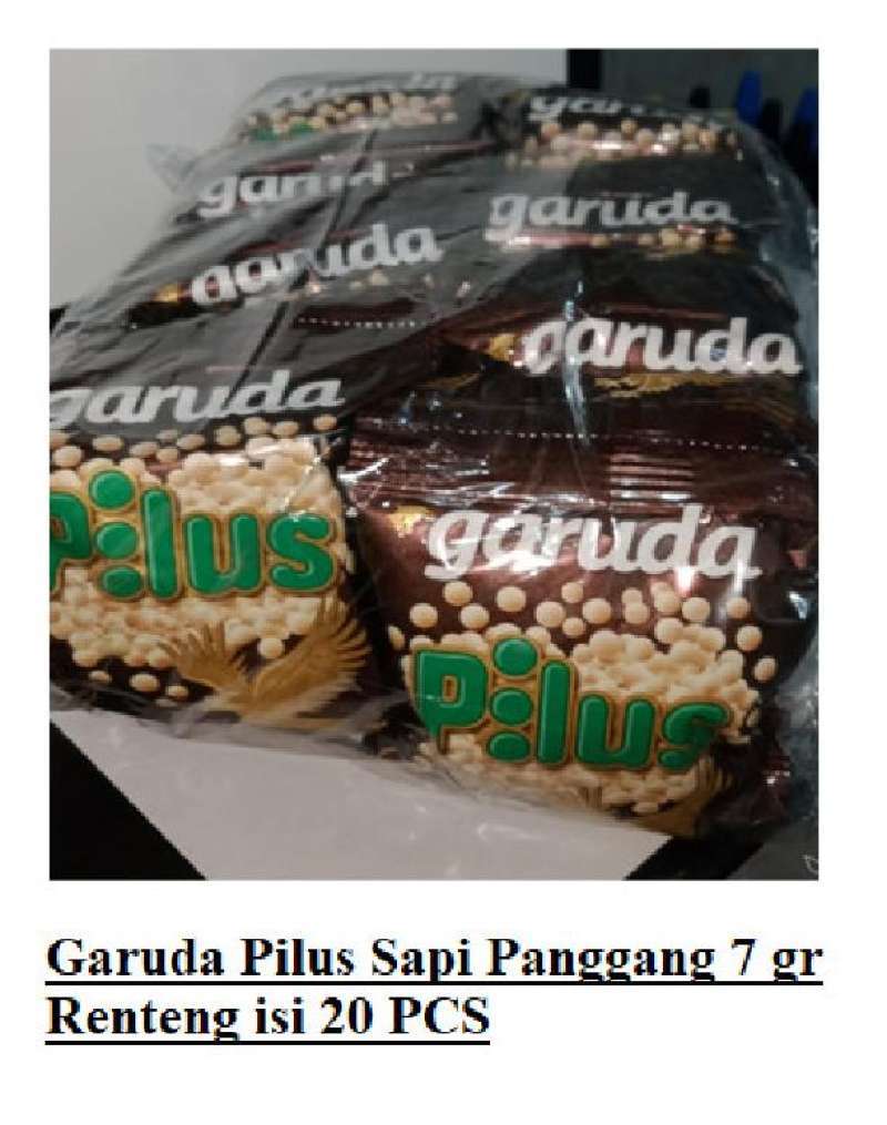 Jual Garuda Pilus 7 gr Renteng isi 20 PCS di Seller Jumbo Toserba ...