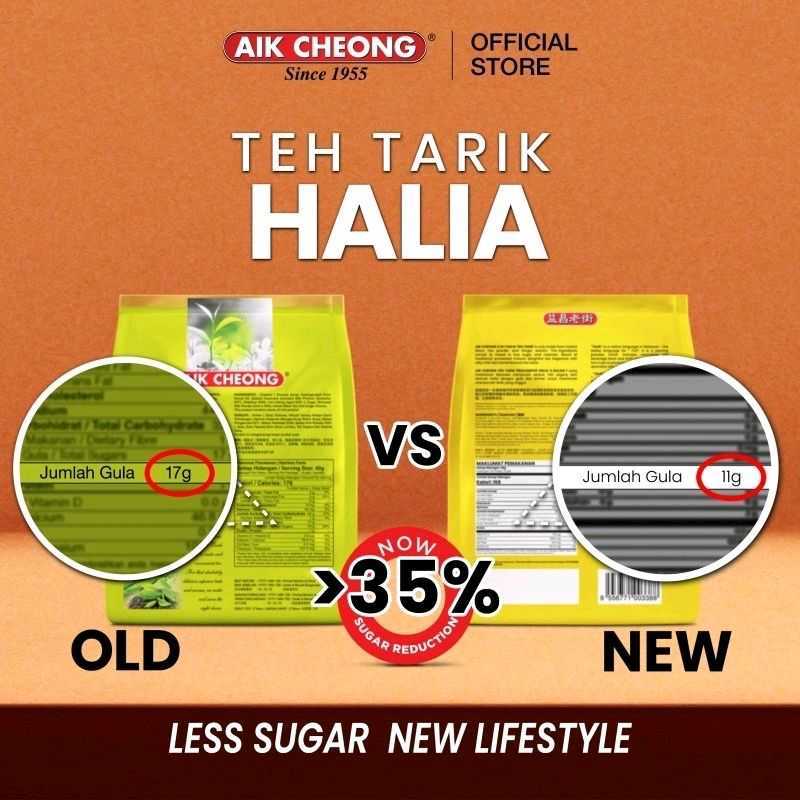 Jual Aik Cheong Teh Tarik Halia/ Malaysia Ginger Milk Tea 456 Gram Di ...