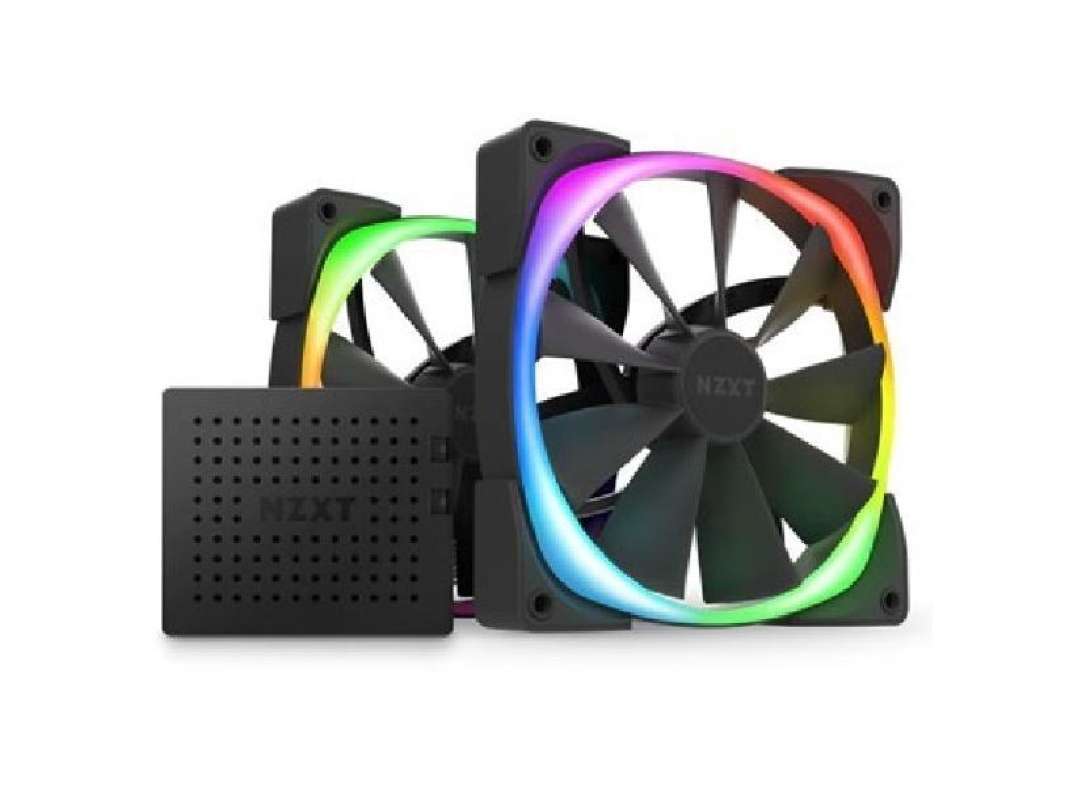 Jual NZXT AER RGB 2 Black Twin Pack - 2x 140mm Fan Case + RGB ...