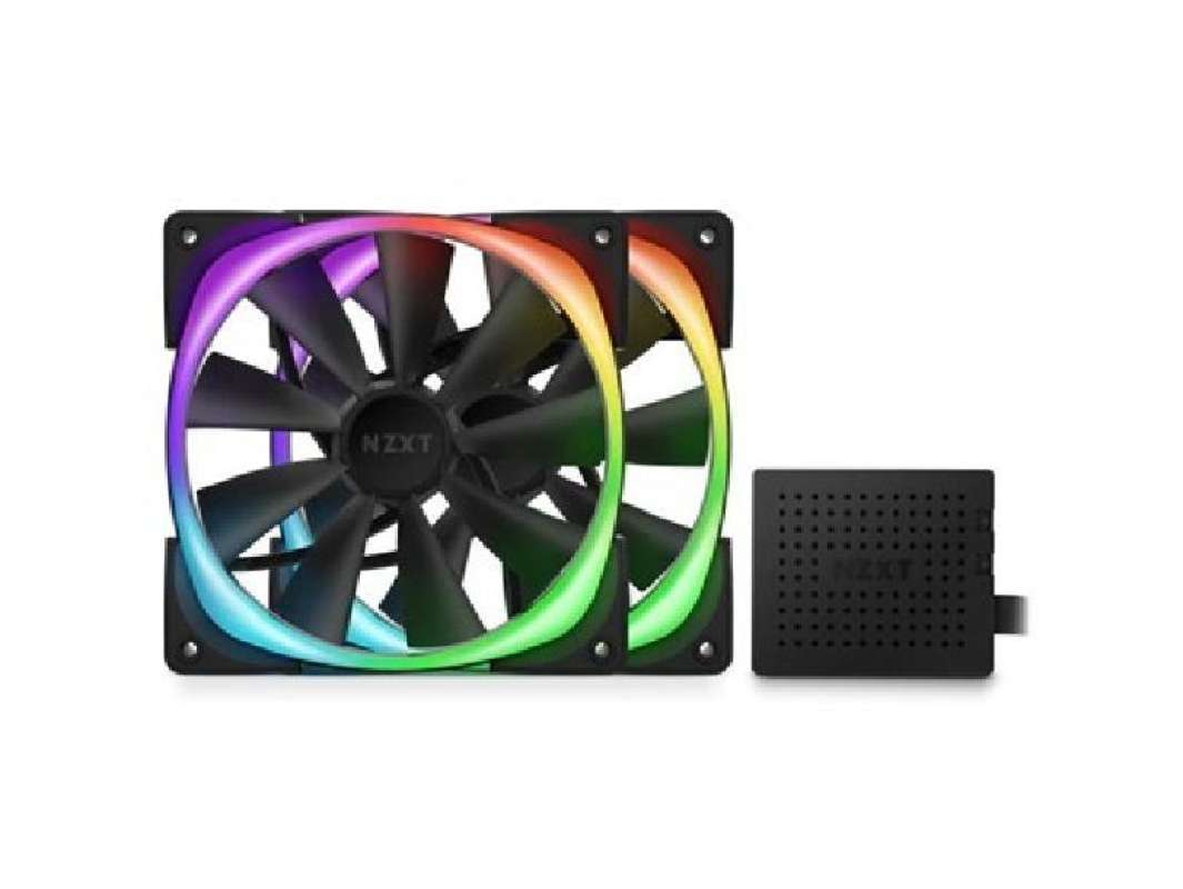 Jual NZXT AER RGB 2 Black Twin Pack - 2x 140mm Fan Case + RGB ...