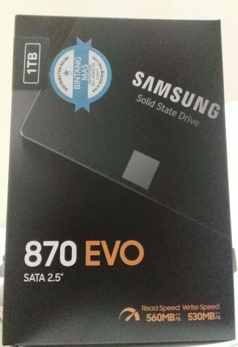 Jual SAMSUNG 870 EVO 2.5 1TB SATA III V-NAND Internal SSD MZ-77E1T0B di ...