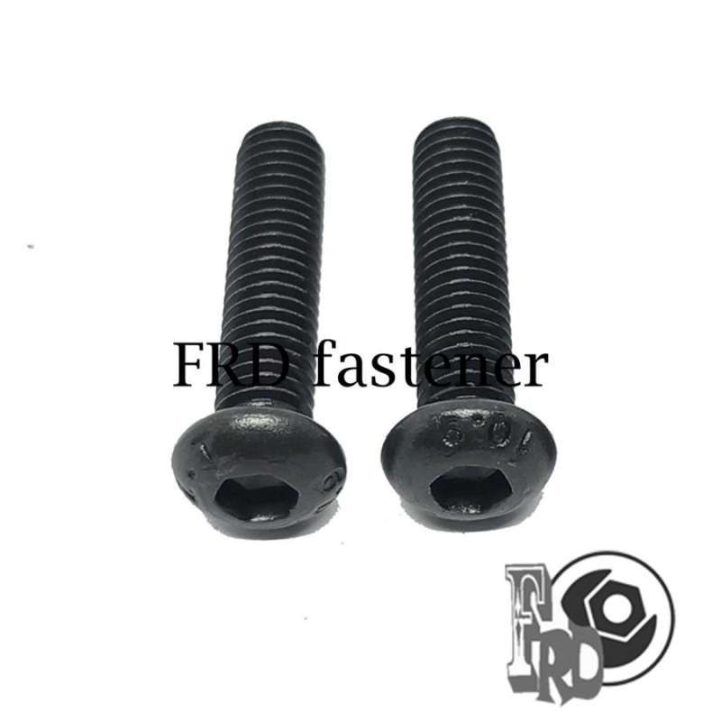 Jual BAUT L BUTTON HEAD M8 DRAT 8 MM PITCH 1.25MM KUNCI L 5 BAJA HITAM ...