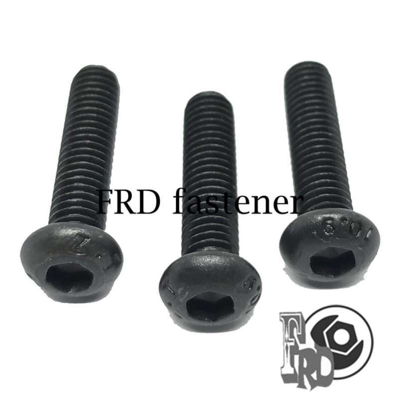 Jual BAUT L BUTTON HEAD M8 DRAT 8 MM PITCH 1.25MM KUNCI L 5 BAJA HITAM - 8X30 di Seller FRD ...
