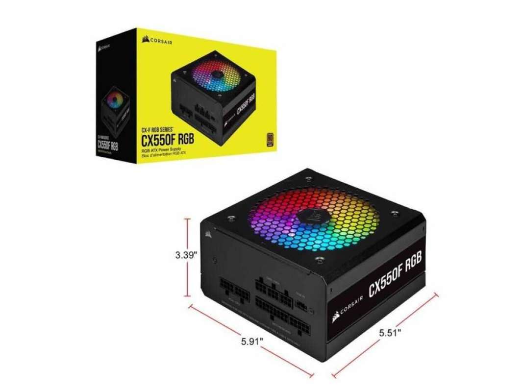 Jual CORSAIR CX-F CX550F RGB Black 550W 80+ PLUS Bronze FULL MODULAR ...