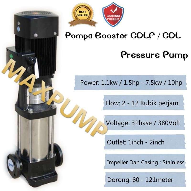 Promo Pompa CDL 3HP 3Phase 40CDL8-6-2.2 (Vertical Multistage Pump ...
