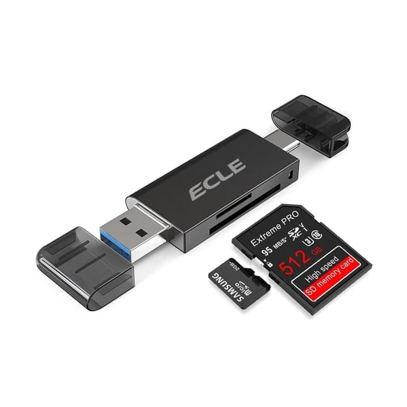 Jual ECLE OTG USB 3.0 Port Type C Micro SD Portable Multifungsi Card Reader di Seller Prima Mega ...