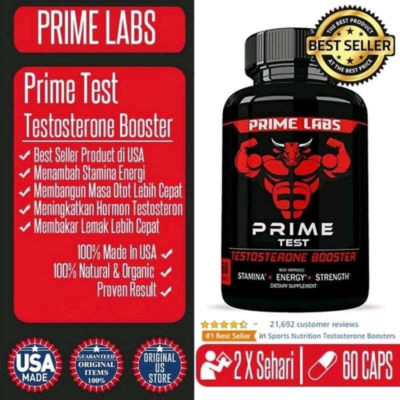 Jual Prime Labs Penambah Masa Otot Testosterone Di Seller Angelicastore ...