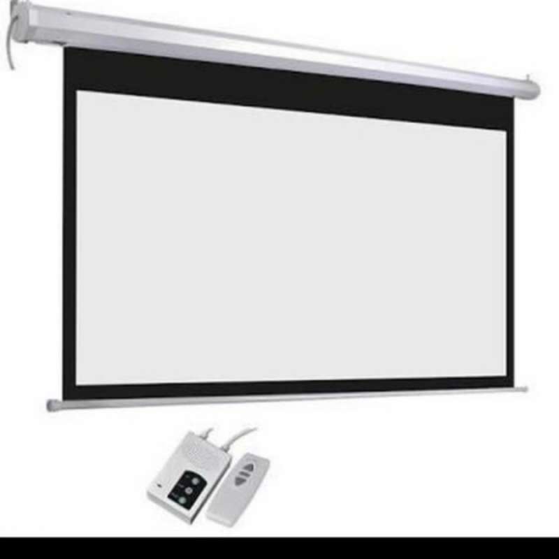 Jual Layar Proyektor Remote Electrik 50 Inch Motorized(127x127)world Di ...