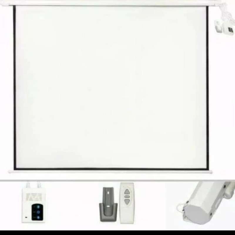 Jual Layar Proyektor Remote Electrik 50 Inch Motorized(127x127)world Di ...