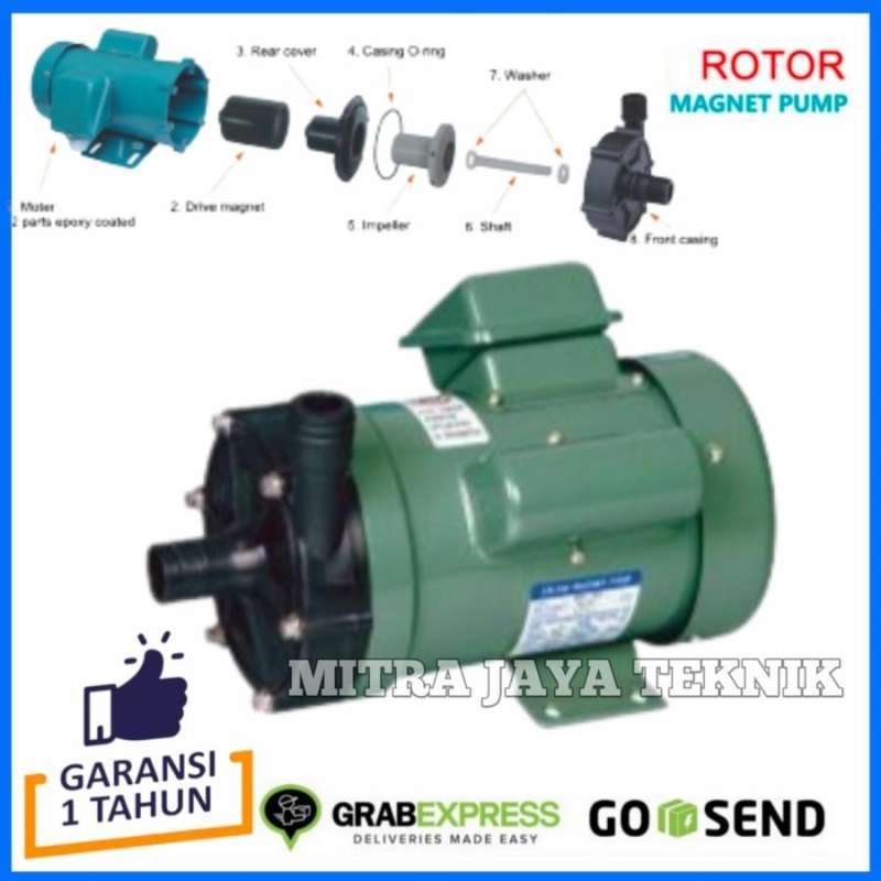 Jual Pompa Kimia Pompa Cairan Asam ROTOR MD-70RM Chemical Magnetic Pump ...