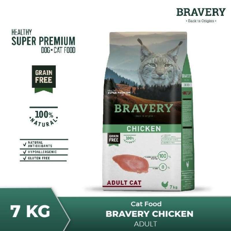 Jual Bravery Adult Chicken Cat Food 7kg - Makanan Kucing Dewasa Di ...