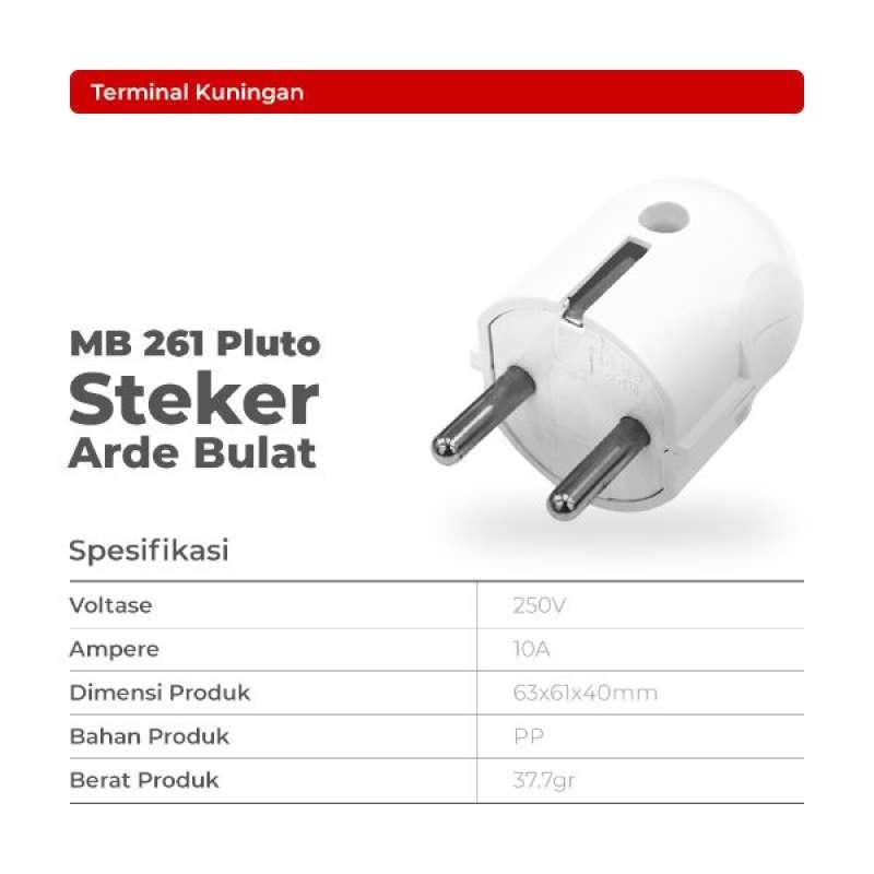 Jual Mitsui MB 261 Pluto Steker Arde Bulat Steker Arde Bulat di Seller ...