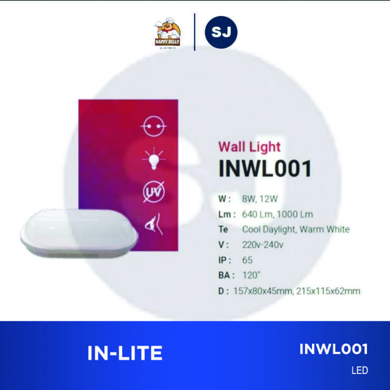 Jual In-lite Wall Light Kapal Ball Ice Inwl001 12 Watt Putih - Inlite ...