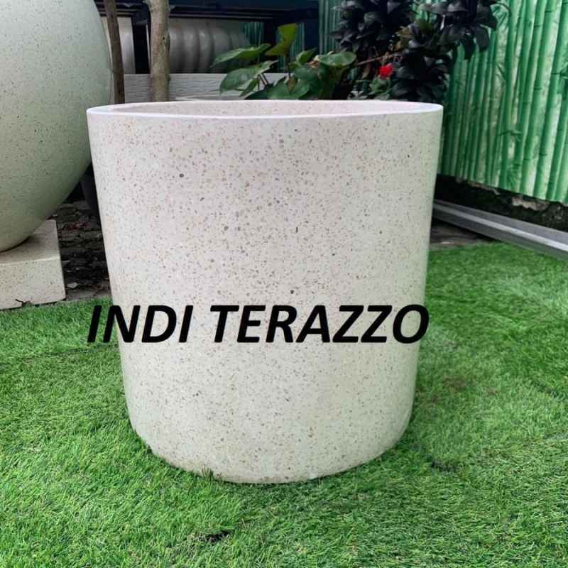 Jual INDI TERAZZO POT SIILINDER - POT TERASO PUTIH - POT TERASO ...
