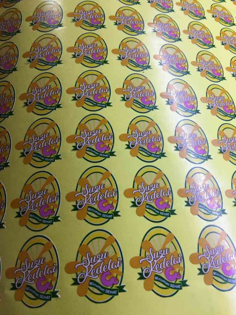 Jual Stiker Label Nama Susu Kedelai Plus Cutting Di Seller Hlgmart ...