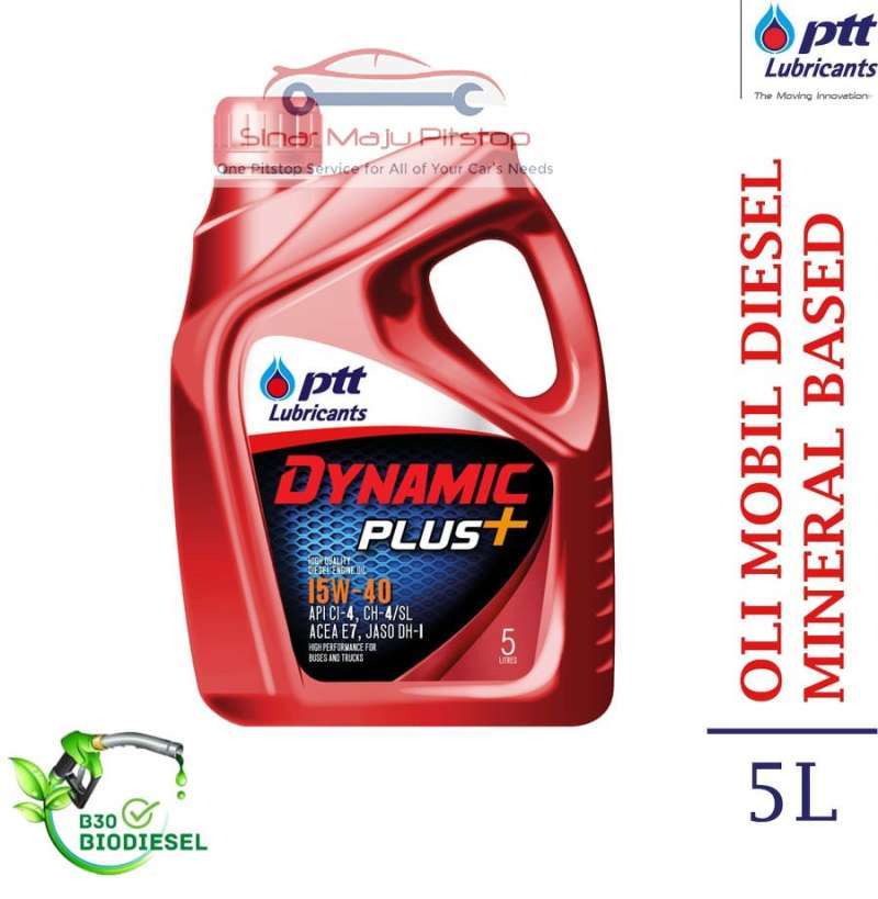 Promo PTT DYNAMIC PLUS+ 15W-40 API CI-4 Original 5 LITER - PELUMAS OLI ...