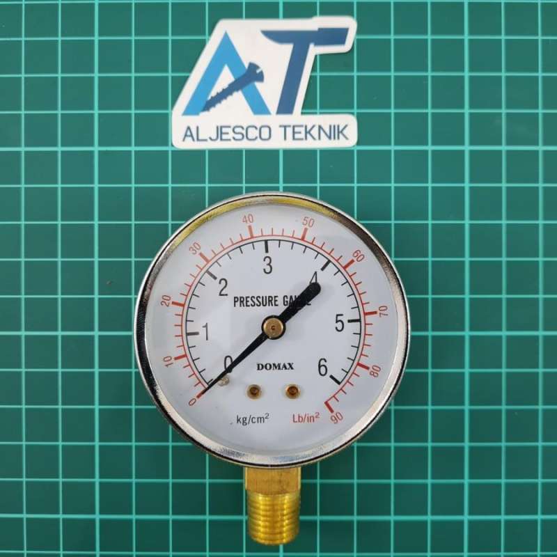 Jual Domax Pressure Gauge 6 Bar Tekanan Angin Di Seller Aljesco Teknik ...