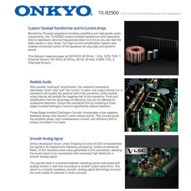Jual Onkyo Tx Rz 900 Dolby Atmos Receiver Amplifier Sln Marant Yamaha ...