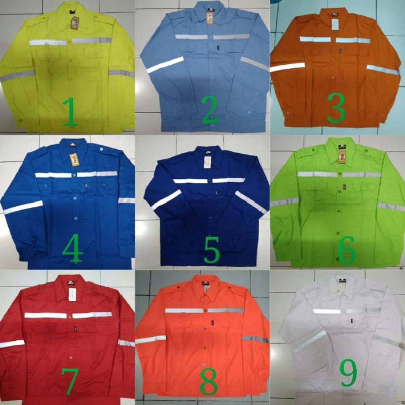 Promo Baju Seragam Safety / Baju Atasan Safety / Baju Proyek Diskon 43% ...