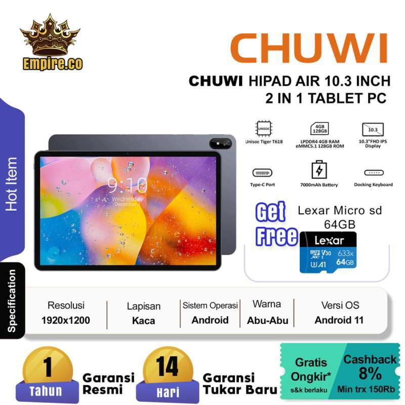 Jual Tablet Android 10 Inch Chuwi Spesifikasi Original, Murah & Diskon ...