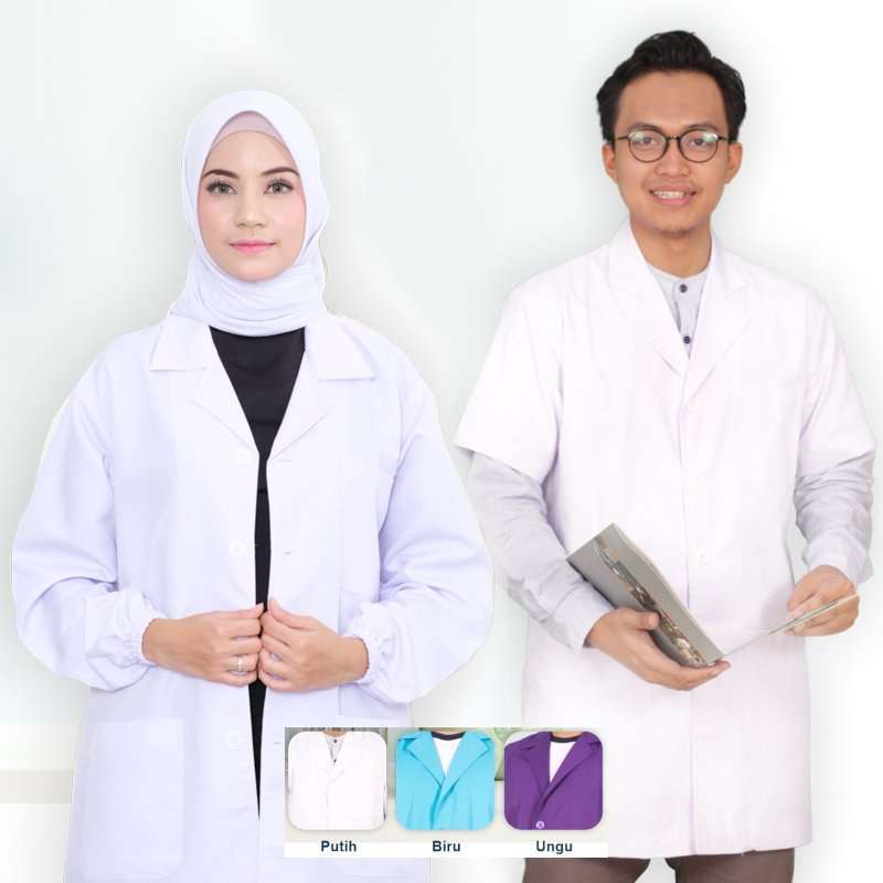 Jual Jas Laboratorium Seragam Lab Baju Praktek Klinik Pria Wanita ...